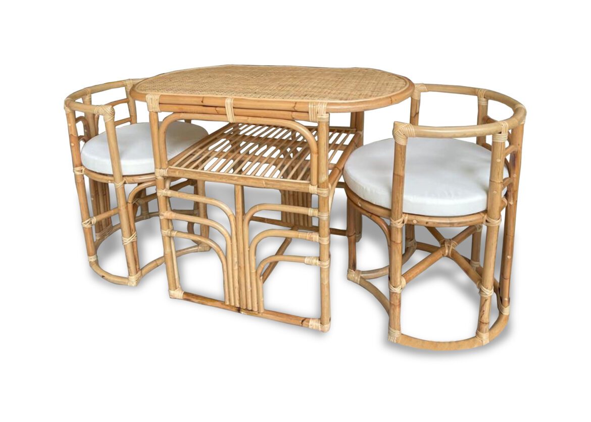 Vasudha Rattan Dining Table Set | MACHA STORE BALI